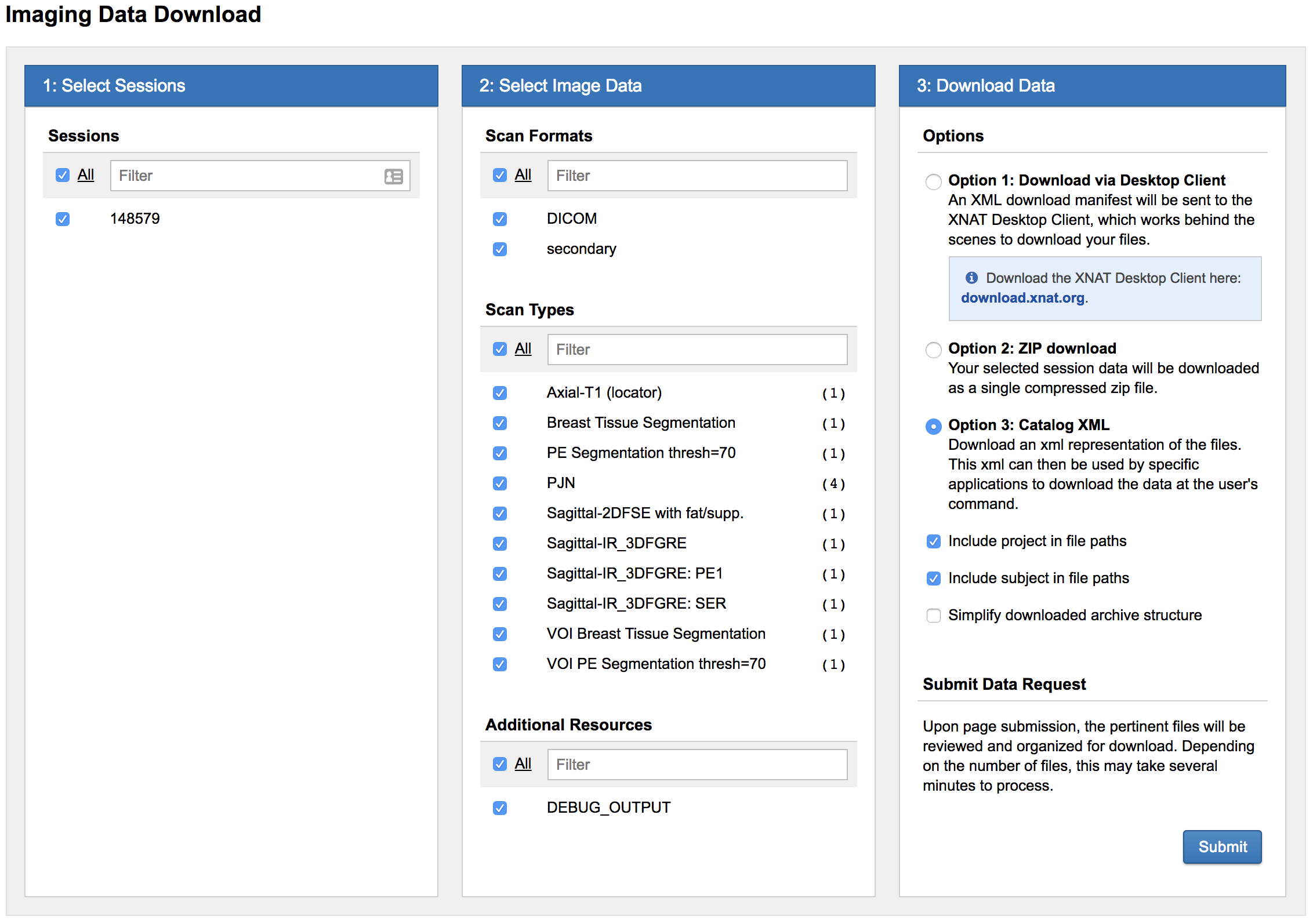 Downloading Image Sessions